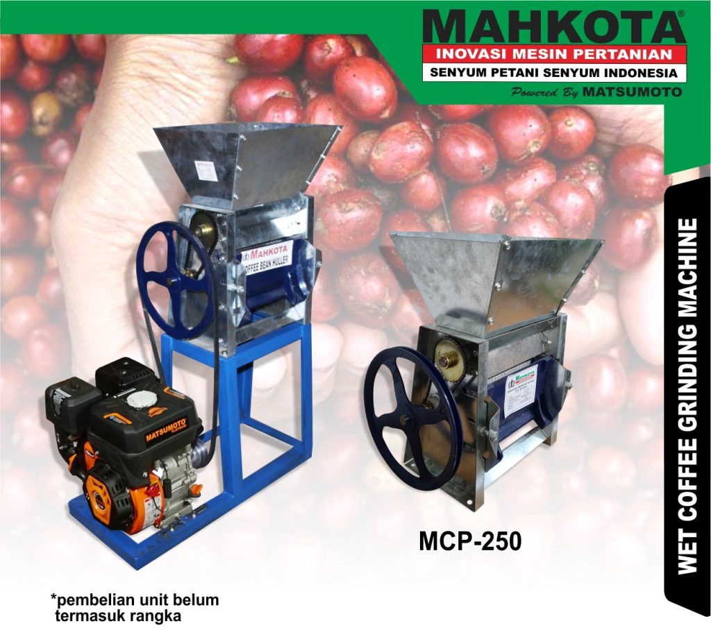 MCP-250 | WET COFFEE GRINDING MACHINE | PENGUPAS KULIT KOPI BASAH | MAHKOTA – KARYA DELITAMA