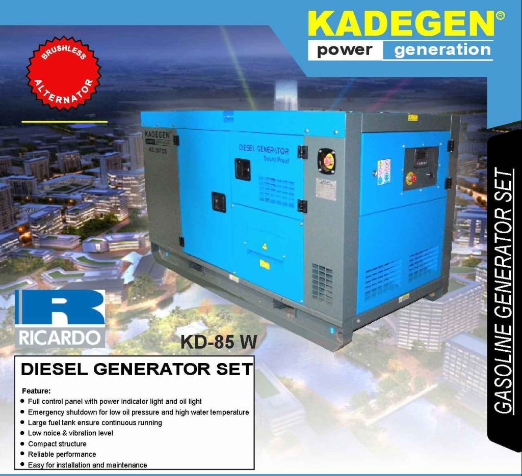 KD-85 W | DIESEL GENERATOR SET | KADEGEN – KARYA DELITAMA