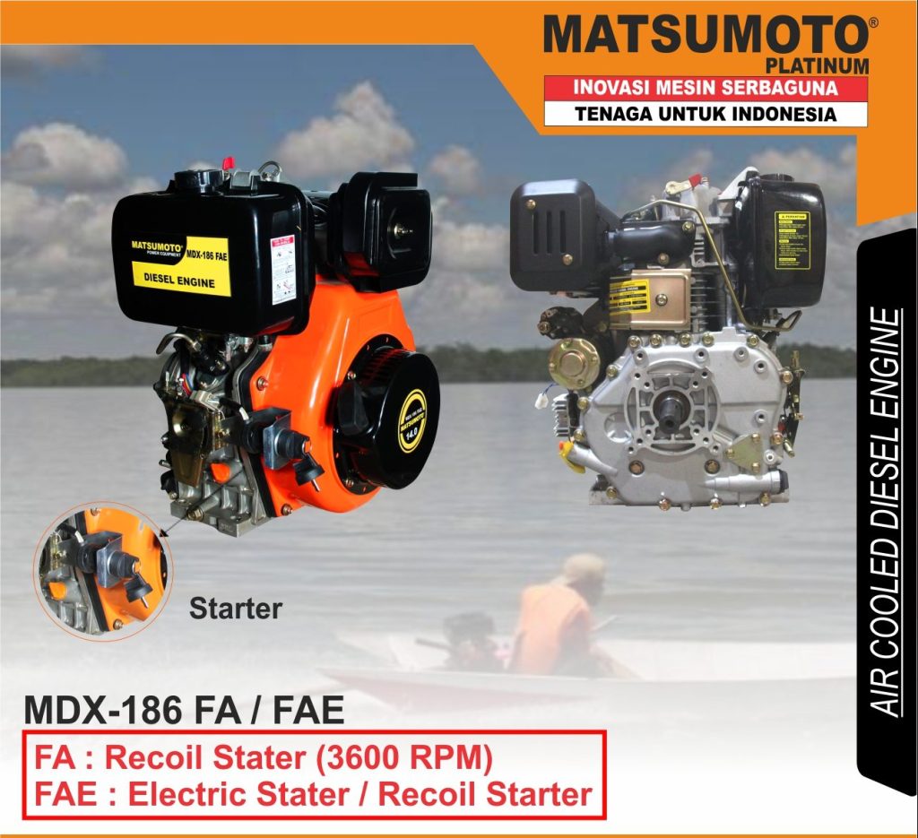 MDX-186 FA / FAE | DIESEL ENGINE | MESIN PENGGERAK DIESEL | MATSUMOTO – KARYA DELITAMA