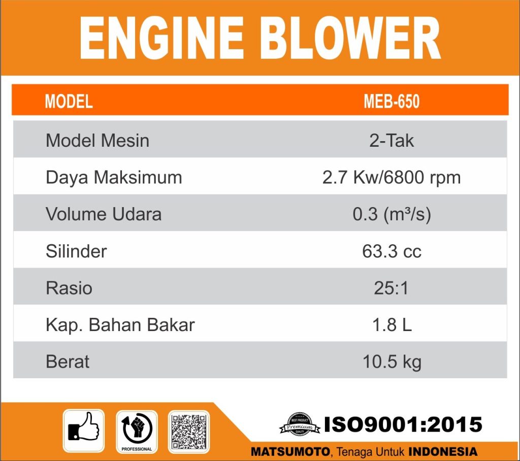 MEB-650 | BLOWER | ENGINE BLOWER | MATSUMOTO – KARYA DELITAMA